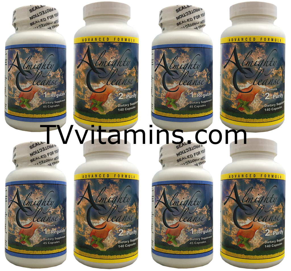 Almighty Cleanse Four Sets (4 Formula 1 + 4 Formula 2) One Year Supply ...